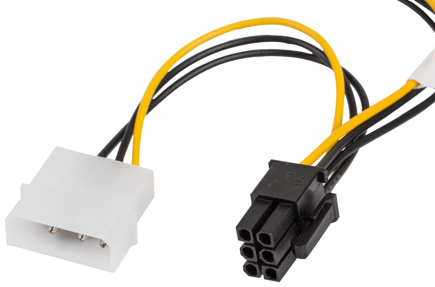 KABEL ZASILAJĄCY WEWNĘTRZNY HDD 2X MOLEX(M/F) 3 PIN->BTX 6 PIN PSU 15CM LANBERG - Kablowo